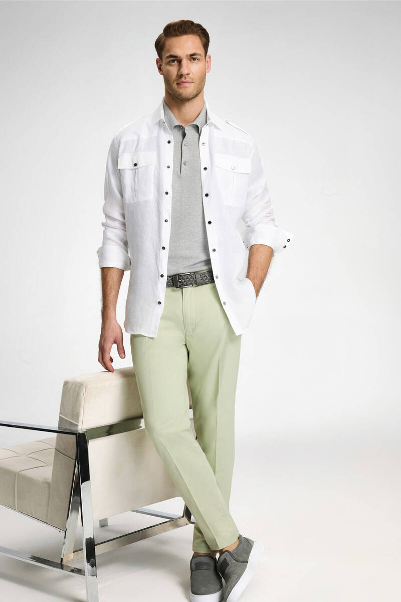 Açık Yeşil Yazlık Chino Pantolon | | Hemington