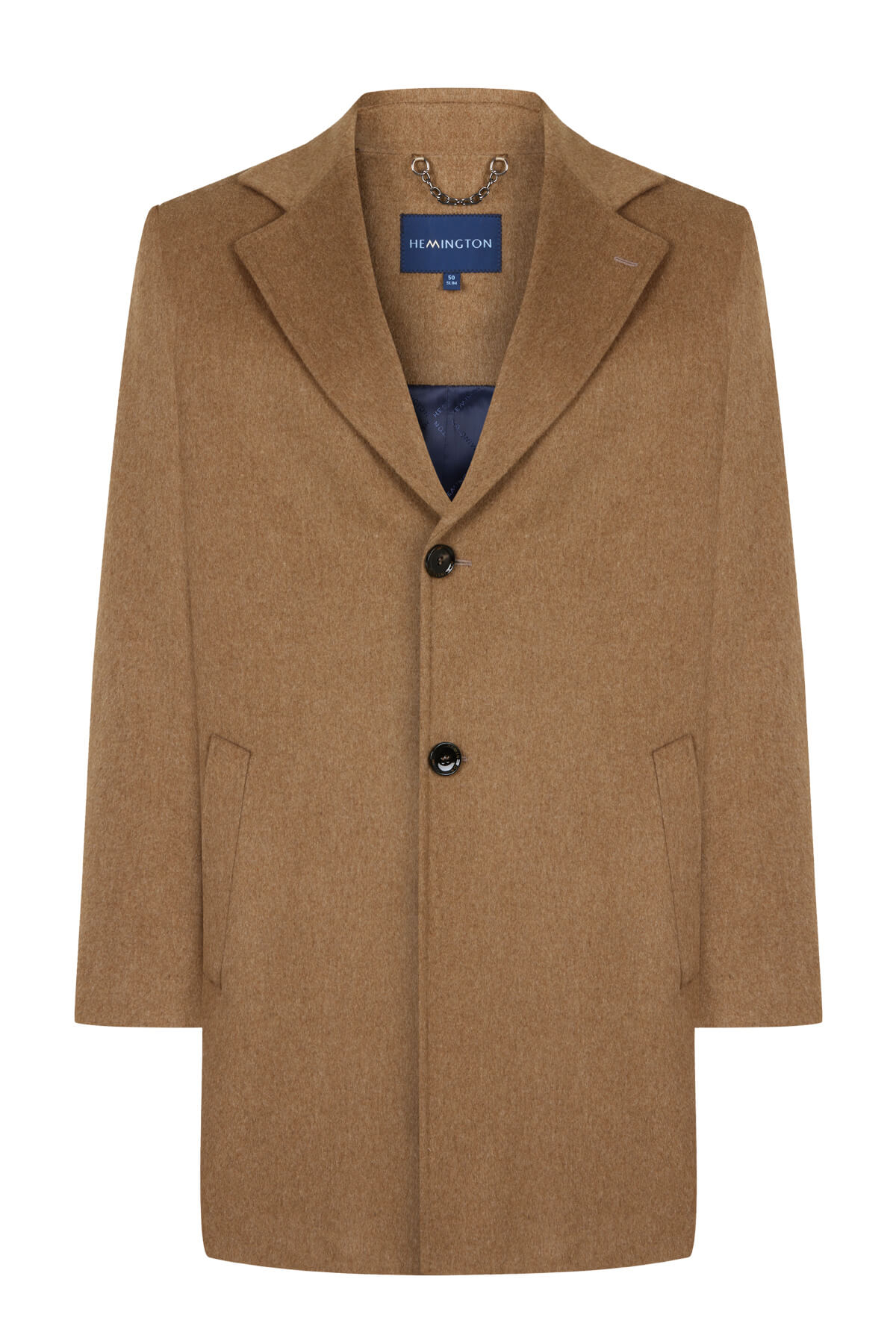 İtalyan Yün Tütün Rengi Palto | | Hemington